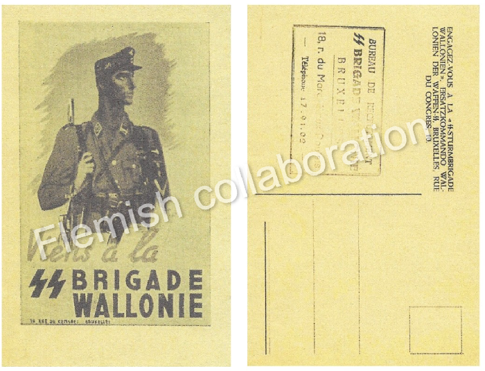 Walloon propaganda postcard - Viens a la SS brigade wallonie - COPY ...