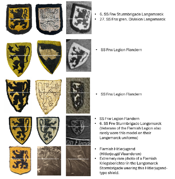 Flemish and Walloon insignia of the Waffen SS :: Flemish collaboration